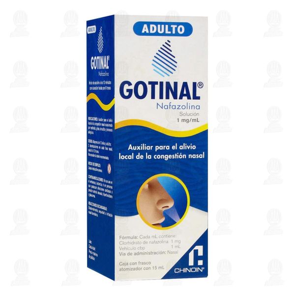 GOTINAL ADULTO SOL. NASAL 1 MG. CAJA C/FCO. ATOMIZADOR C/15 ML.