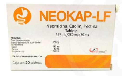 NEOKAP-LF TAB. 129/280/30 MG. CAJA C/20