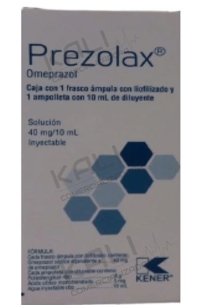 PREZOLAX INY. 40 MG. CAJA C/FCO. AMP. C/LIOF. Y AMP. C/10 ML.