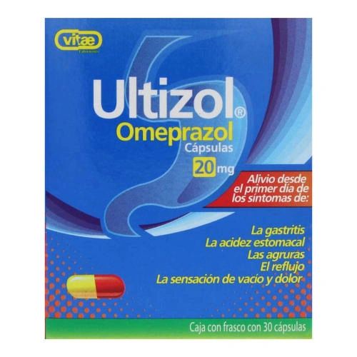 ULTIZOL CAP. 20 MG. CAJA C/30