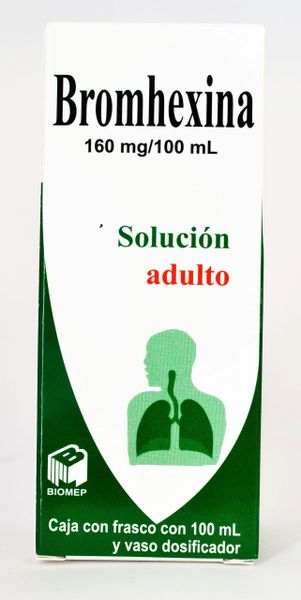 BROMHEXINA SOL. ADULTO 160 MG. CAJA C/FCO. C/100 ML.