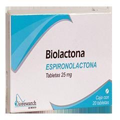 BIOLACTONA TAB. 25 MG. CAJA C/20