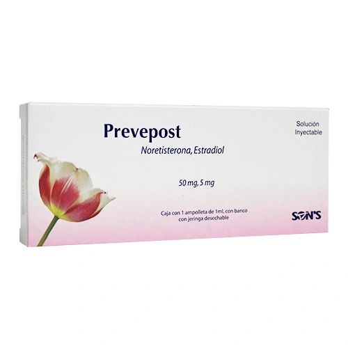 PREVEPOST INY. 50/5 MG. CAJA C/1 AMP. C/1 ML. Y JERINGA