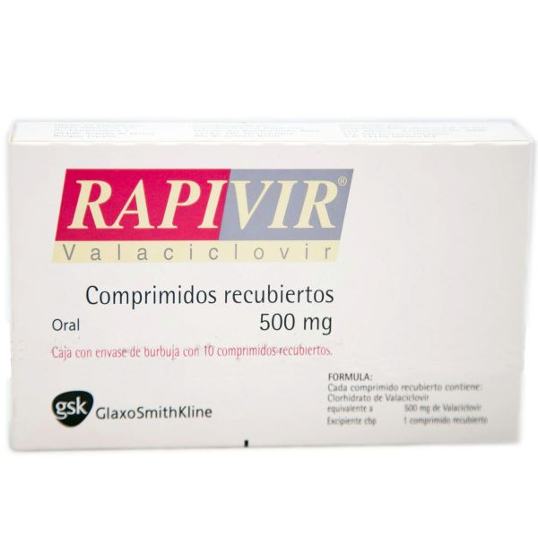 RAPIVIR COMPR. RECUB. 500 MG. CAJA C/10