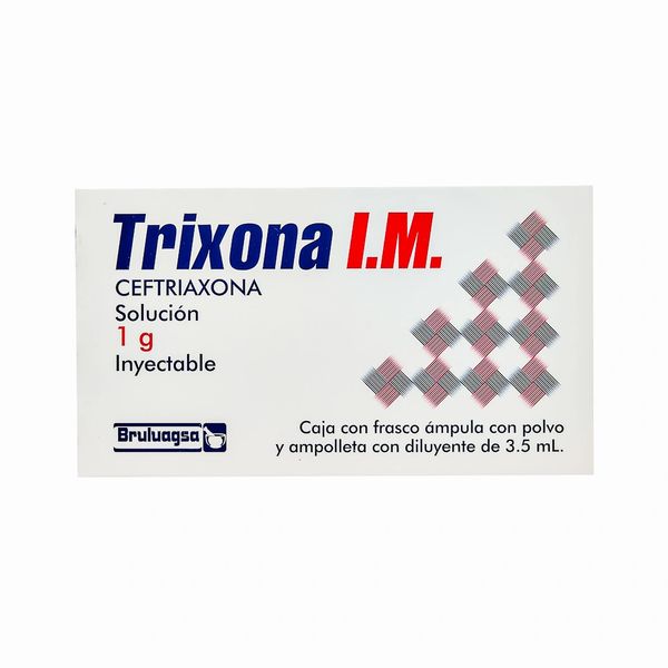 TRIXONA INY. 1G. I.M. CAJA C/FCO. AMP. C/PVO Y AMP. C/3.5 ML.