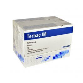 TERBAC INY. 1G. I.M. TRIPACK CAJA C/FCO. AMP. C/PVO. Y AMP. C/3.5 ML. Y ...