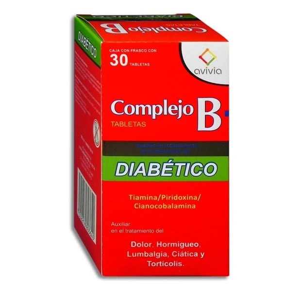 COMPLEJO B TAB. CAJA C/FCO. C/30 DIABETICO