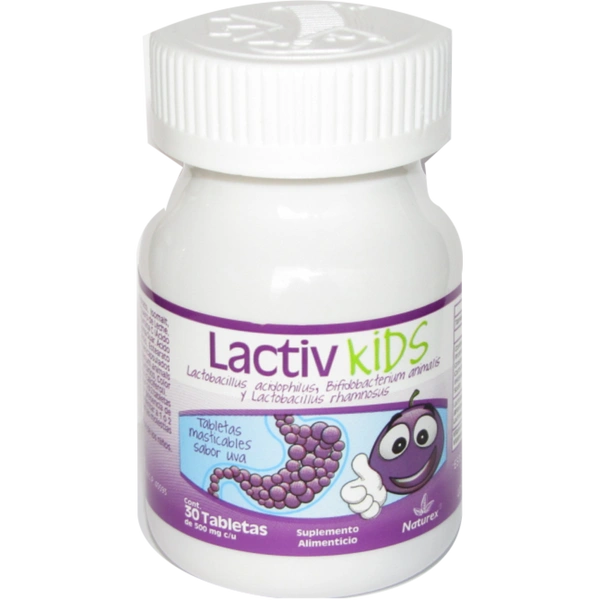 LACTIV KIDS TAB. MASTICABLES SABOR UVA FCO. C/30