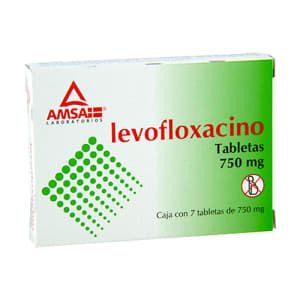 LEVOFLOXACINO TAB. 750 MG. CAJA C/7