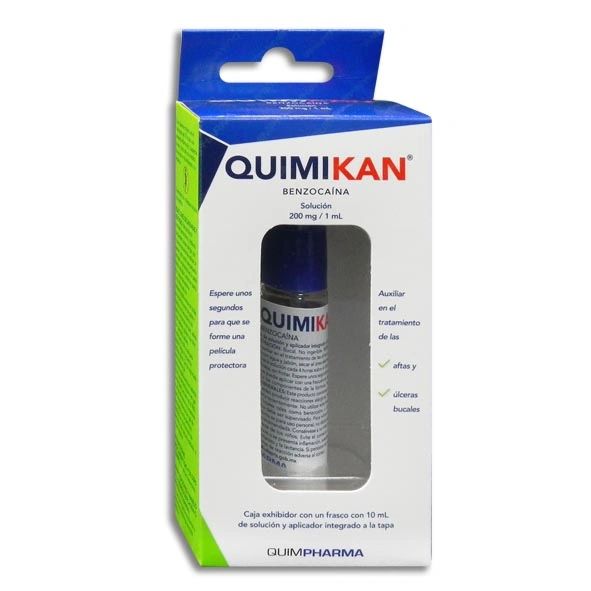 QUIMIKAN SOL. 200 MG. CAJA C/FCO. C/10 ML. (BENZOCAINA)