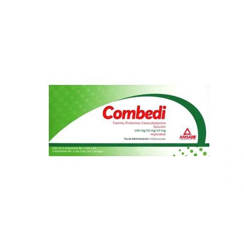 COMBEDI INY. C/5 AMP. 100/50/10 MG. (COMPLEJO B)
