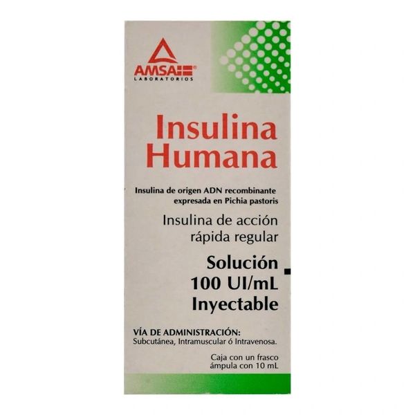 INSULINA HUMANA OR. ADN RECOMBINANTE ACCION RAPIDA INY. 100 UI/1 ML ...