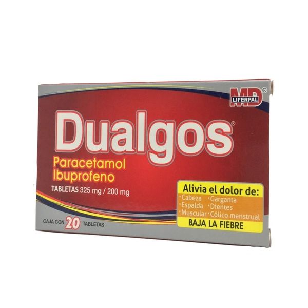 DUALGOS TAB. 325/200 MG. CAJA C/20