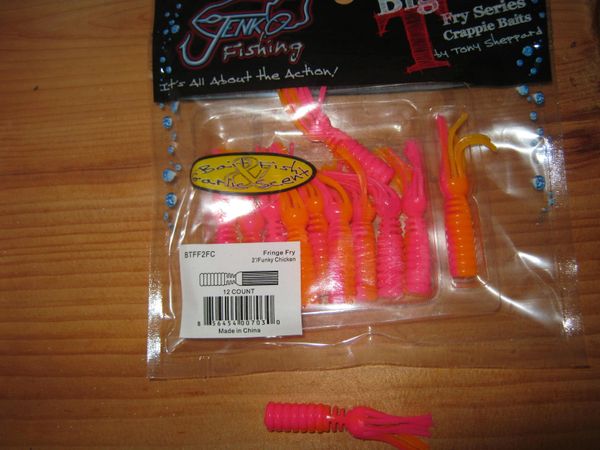 jenko Big T Crappie Fringe Fry Jig 2 inch funky chicken