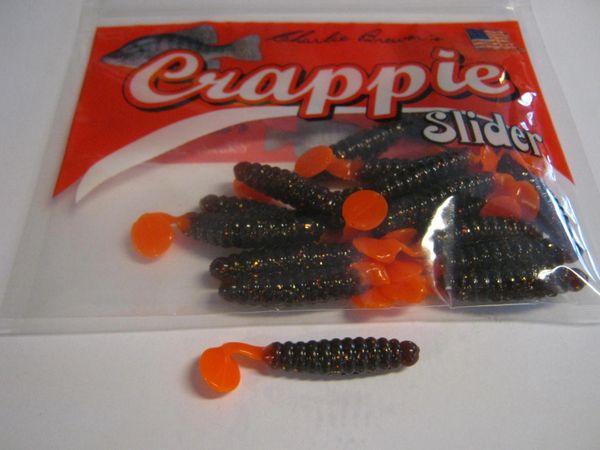 Charlie Brewer 1.5 inch Crappie Slider motoroil/org