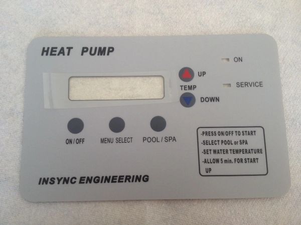 D13009 - Compatible Pentair Heat Pump Keypad Switch Membrane 472734 ...