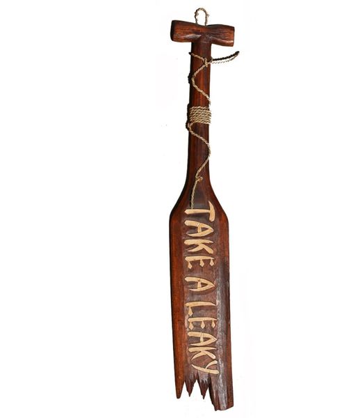Tiki Paddle- Take A Leaky with Shark Bite
