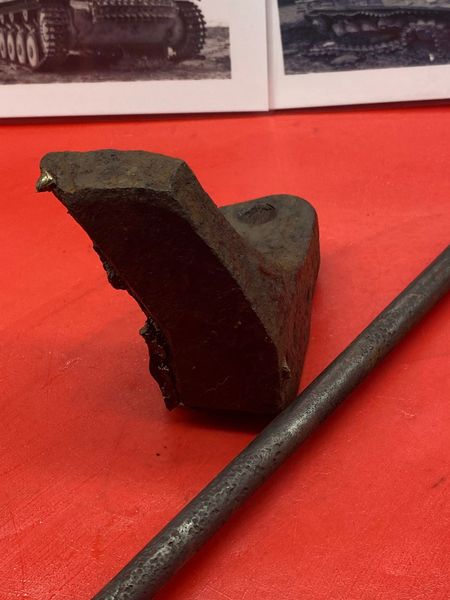 Blown armour section,track link pin nice relic condition from German ...