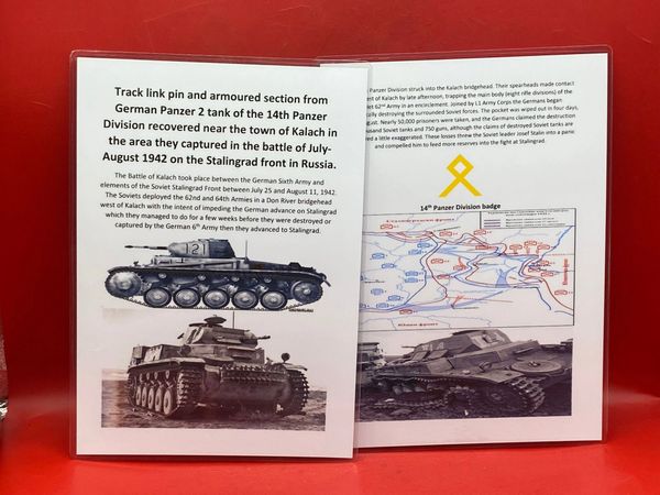 Blown armour section,track link pin nice relic condition from German ...