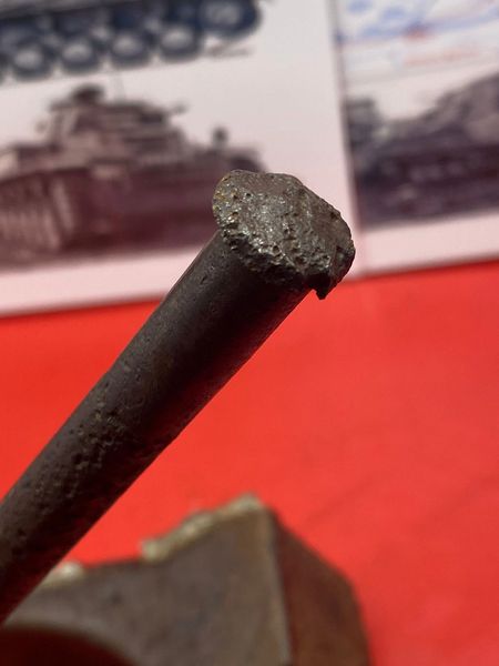 Blown armour section,track link pin nice relic condition from German ...