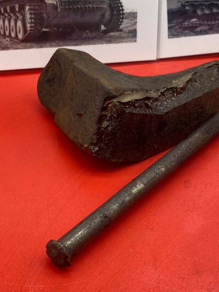 Blown armour section,track link pin nice relic condition from German ...