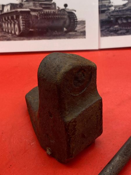 Blown armour section,track link pin nice relic condition from German ...