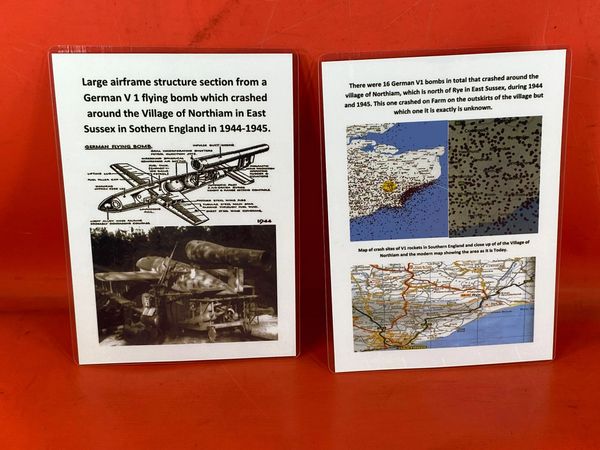 Very rare very large airframe structure section which has impact damage ...