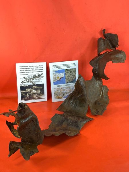 Very rare very large airframe structure section which has impact damage ...