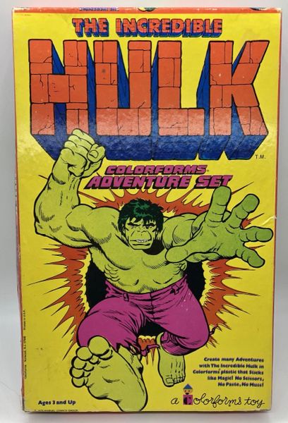 1978 THE INCREDIBLE HULK COLORFORMS ADVENTURE SET