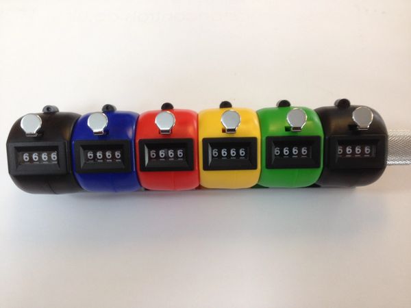 Tally Counter Six Bank Multi Colours