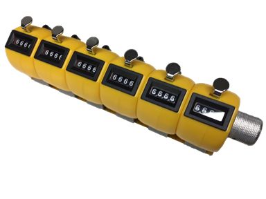 Tally Counter Six Bank Yellow