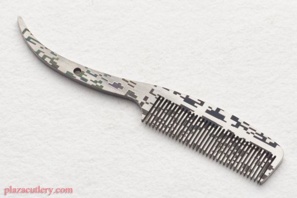 USA Titanium Mustache Comb "Digital Camo" Finish