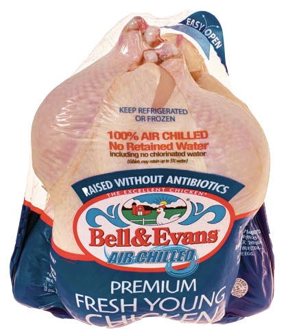 6 Pack of Bell and Evans All Natural ABF Whole Chicken 4 lb Size ...