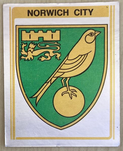 1980 ORIGINAL UNUSED PANINI FOOTBALL 80 STICKER NORWICH CITY BADGE 256 ...