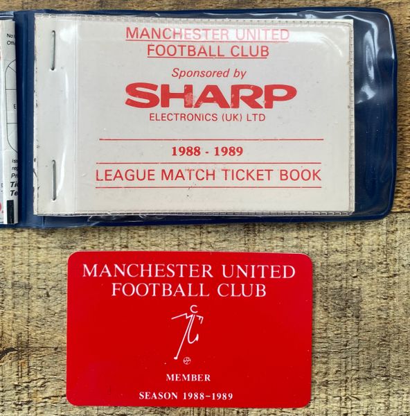 1988/89 ORIGINAL DIVISION ONE SEASON TICKET MANCHESTER UNITED | MATCH ...