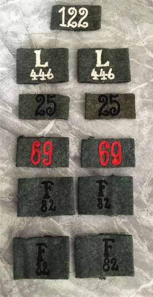 Numbered slip on ciphers for the field service tunic. I have 4 pairs ...