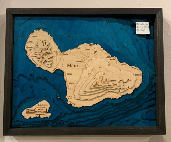 Maui Topography Map