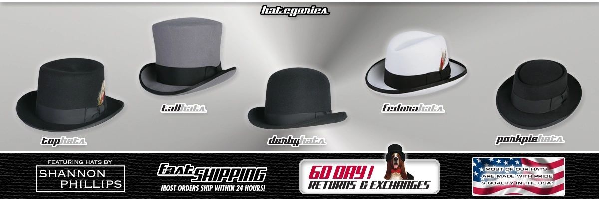 Nethats, Hats, Men's Hats, Top Hats, Derby Hats, Fedora Hats