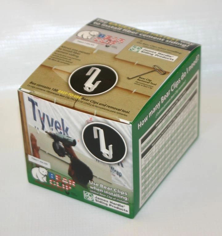 James Hardie Bear Clips - White - 100 Count