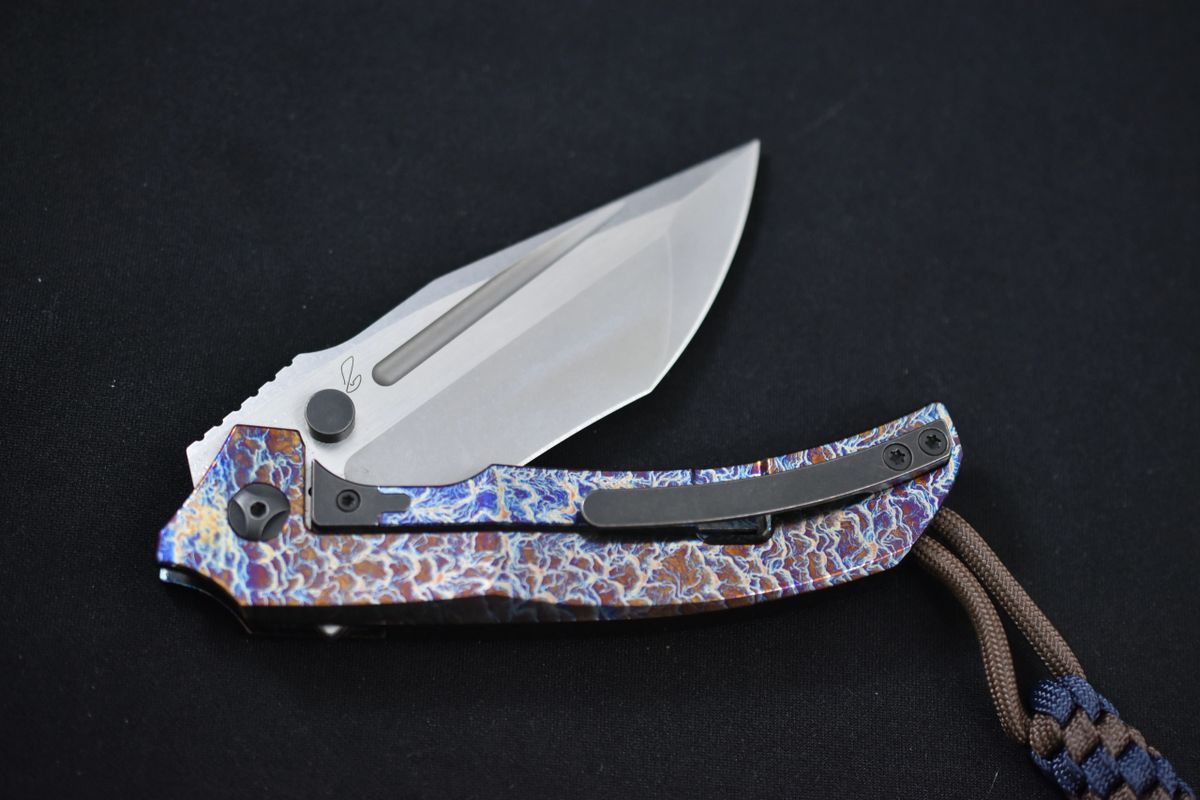 CKF Satori 2.0: Custom buffed and anodized with a great storm finish. This is one incredibly ...
