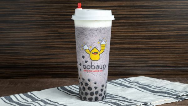 Taro Oreo Slush with Boba and Cheese Foam