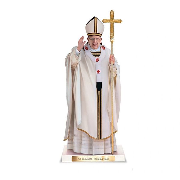 Ashton Drake Pope Francis Sculpture Limited Edition With Custom Display ...