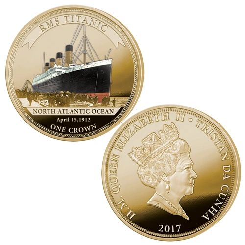 RMS TITANIC The Legendary Shipwrecks Golden Crown Coin Collection by ...