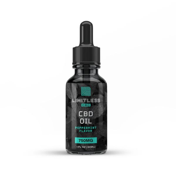 LIMITLESS DROPS ISOLATE CBD OIL 750 MG PEPPERMINT