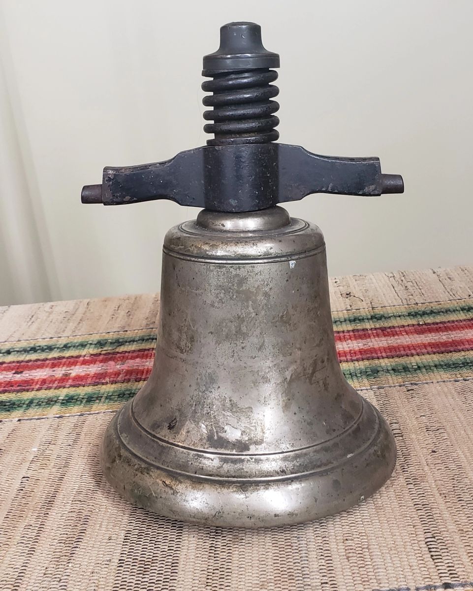 Hunneman Hand Tub Bell with Original Mounting Bracket