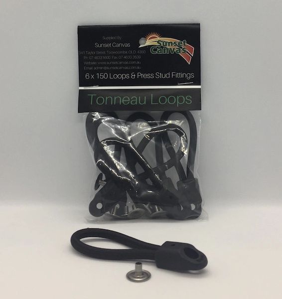 Utility Tonneau Loops including Press Stud Fittings (Pack of 6)