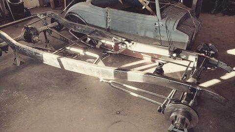 1934 Ford Chassis Complete Rolling chassis With Drop Axle Front End