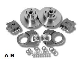 Complete Front Brake kits for Drop Axle kits 1937-48 Ford Spindles