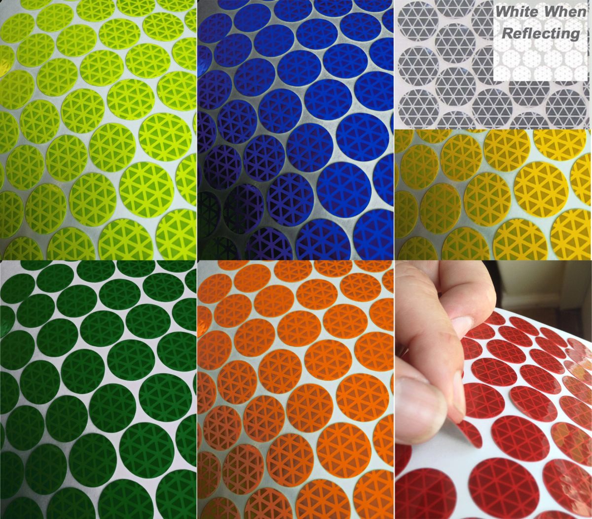 1 INCH - DOTS - Oralite V98 Conformable Reflective - 7 Colors