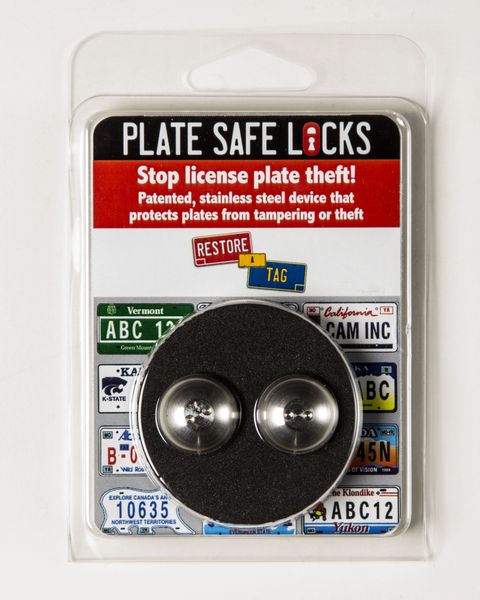 Tamper Free, Anti-Theft License Plate, Security Locks, Stainless